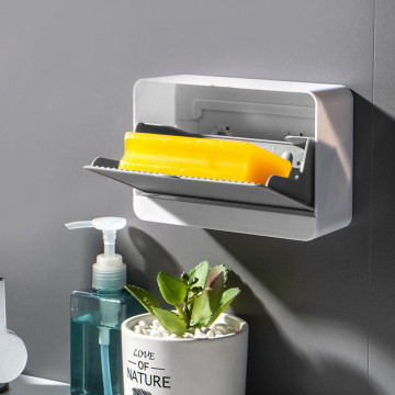 Gorsh.net | Jabonera Autoadhesiva Rebatible Gris